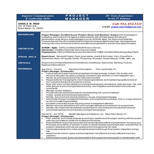 AngelaReedResumeBio112114 | PDF