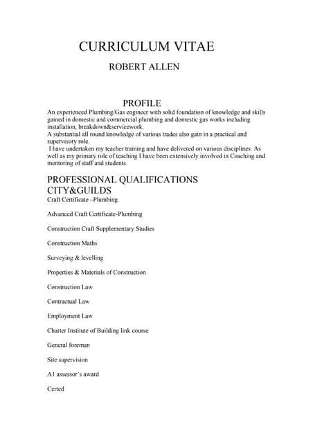 Darren's CV | PDF
