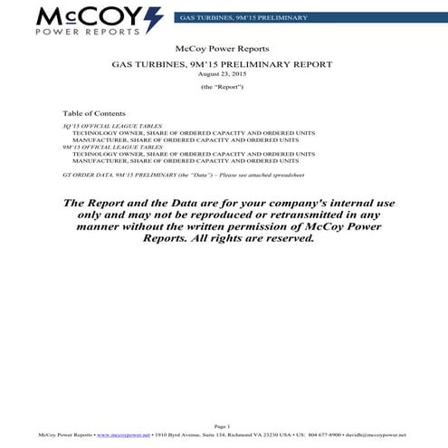 McCoy power reports | PDF
