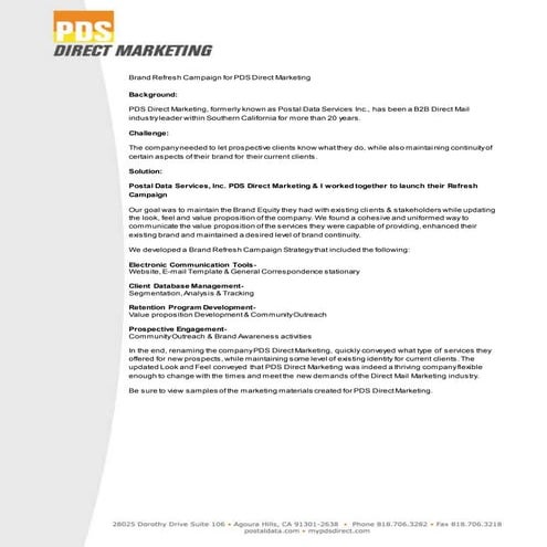 PDS Direct Marketing Campaign | PDF