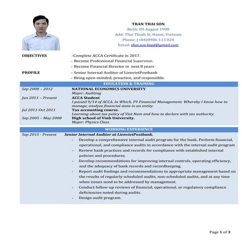 CV Tran Thai Son | PDF