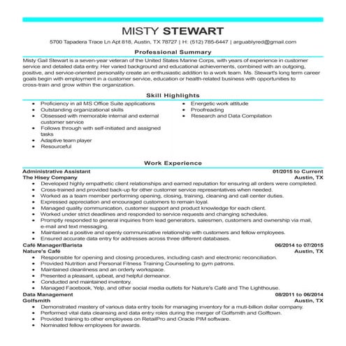 Aileen Honstein resume | DOCX