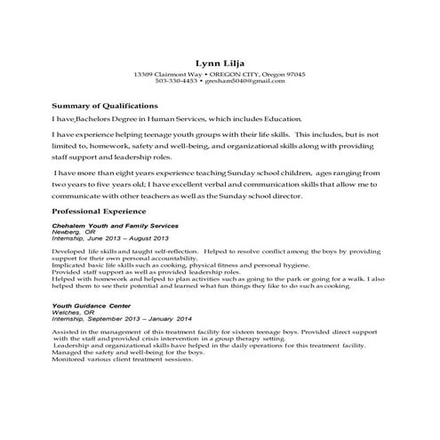 Lynn Resume_2016 | DOCX | Education
