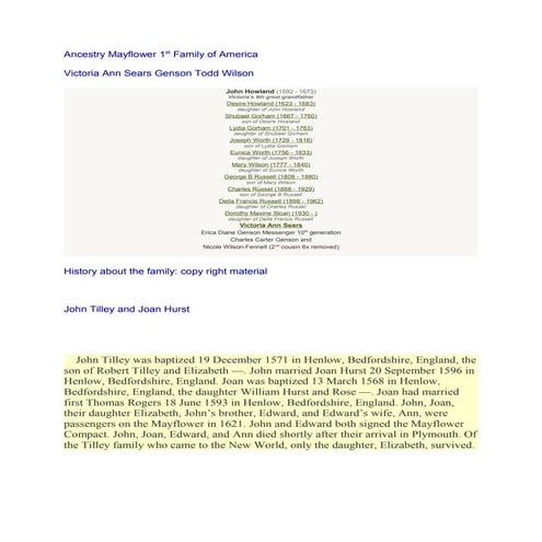 Ancestry Mayflower | DOC