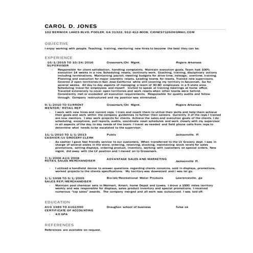 Carol Jones Resume | PDF