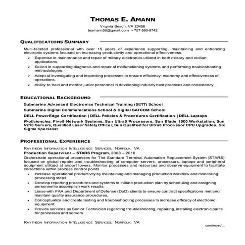 Barnes Michael Professional Resume2016 | DOC