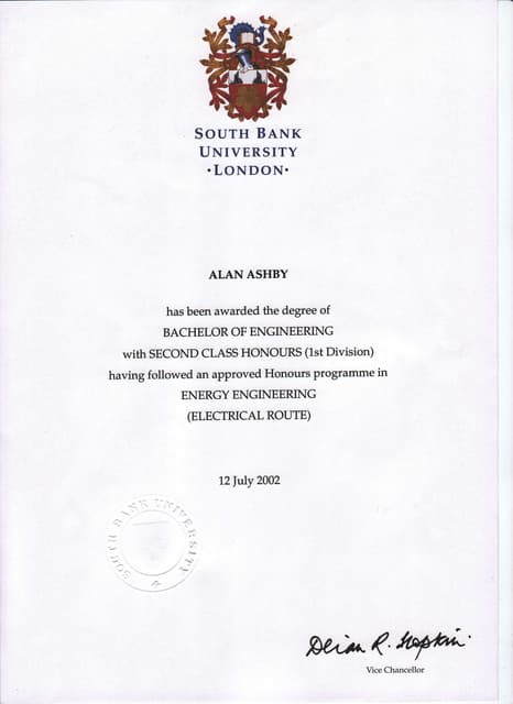 CEng Certificate | PDF