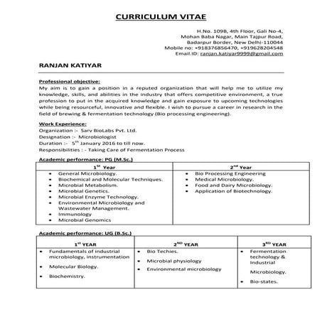 Ranjan Katiyar - Resume | PDF