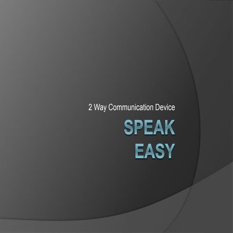 Speak Easy PPT | PPTX