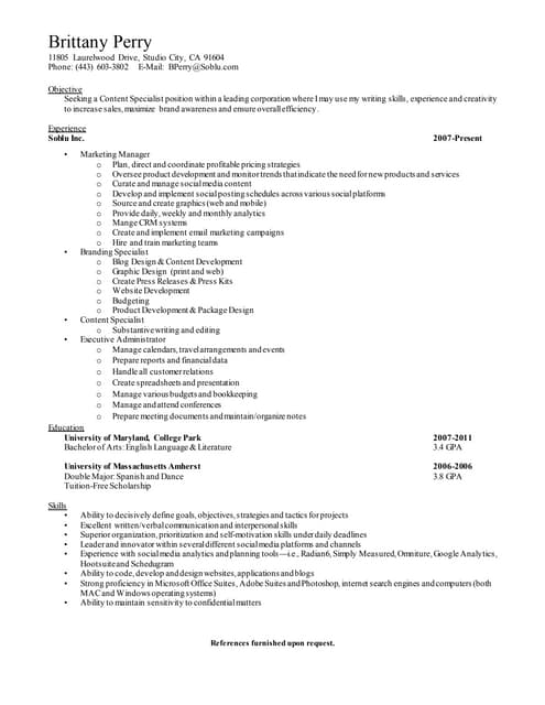 Artist Resume no.1 | PDF