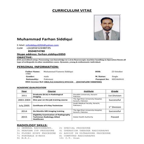 cv farhan | DOC