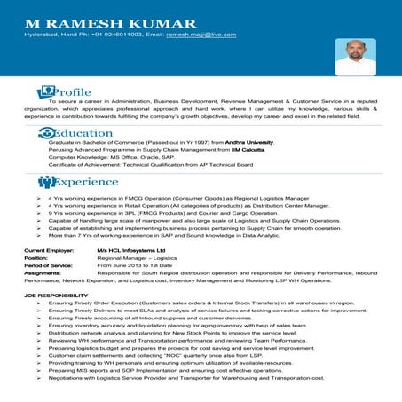 RAMESH CV DEC 2014 | PDF