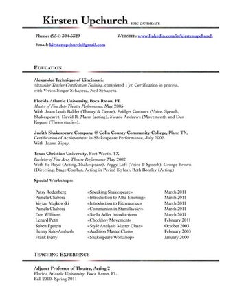 LM acting resume | PDF