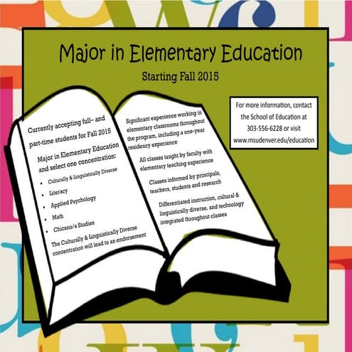 Elementary Ed Major Flyer | PDF