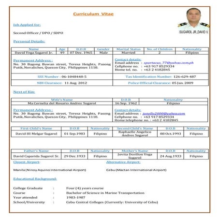 DPO David's CV | PDF