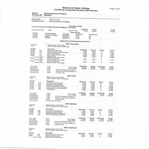 College Transcripts | PDF | College Planning | College Education