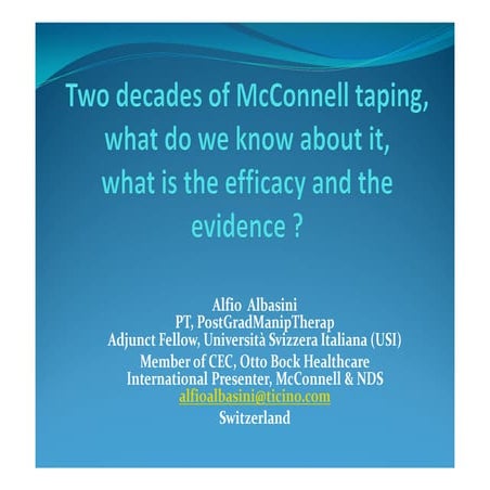 Mcconnell taping technique | PDF