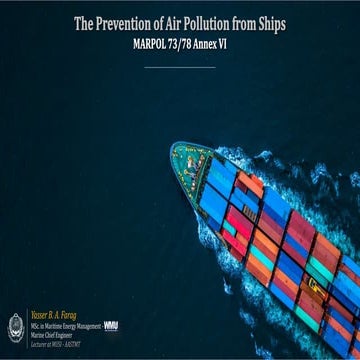 The prevention of air pollution from ships-Marpol Annex VI | PPTX