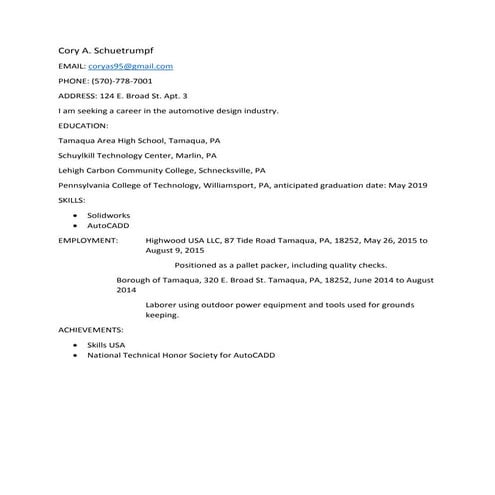 Resume | PDF