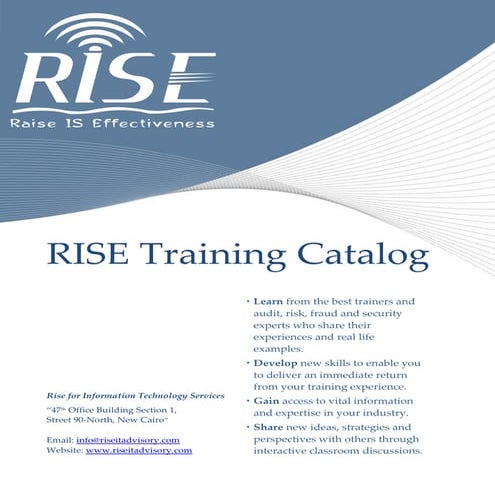 RISE's Training Catalog | PDF