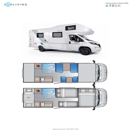 Adria Sun Living A75DP | Technical Specification | TMC Leisure | PDF