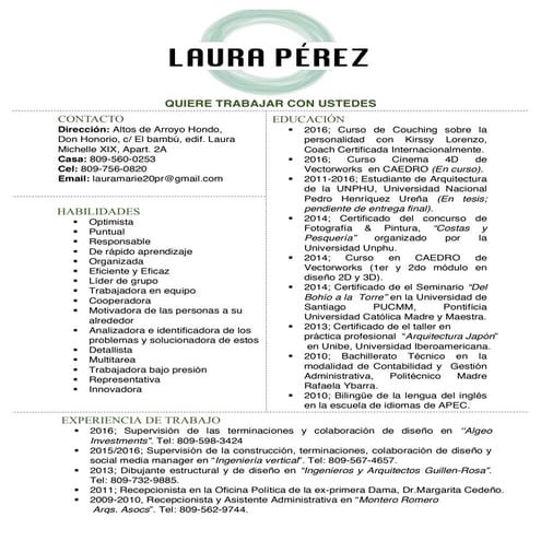 LAURA PÉREZ (1) CV | PDF