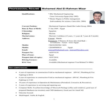 Mohamed Mizar CV | PDF