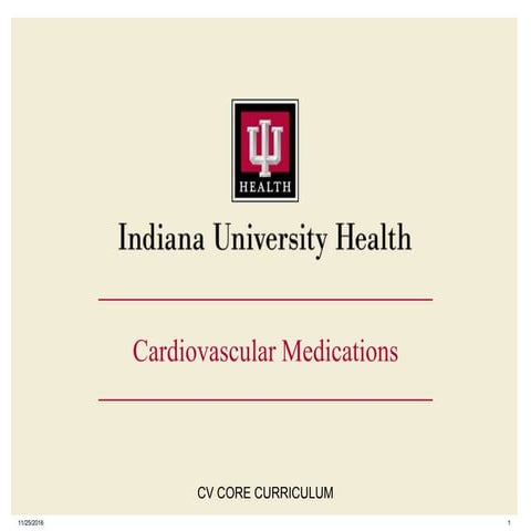 Cardiac Medications | PPTX