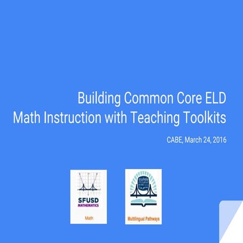 CABE- Building Common Core ELD 3-24-16 | PDF