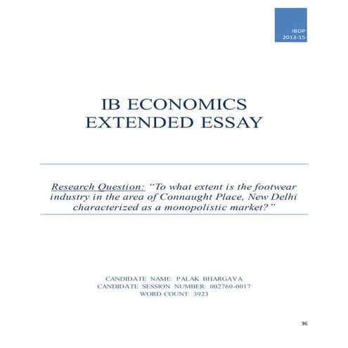 Extended essay final draft | DOCX