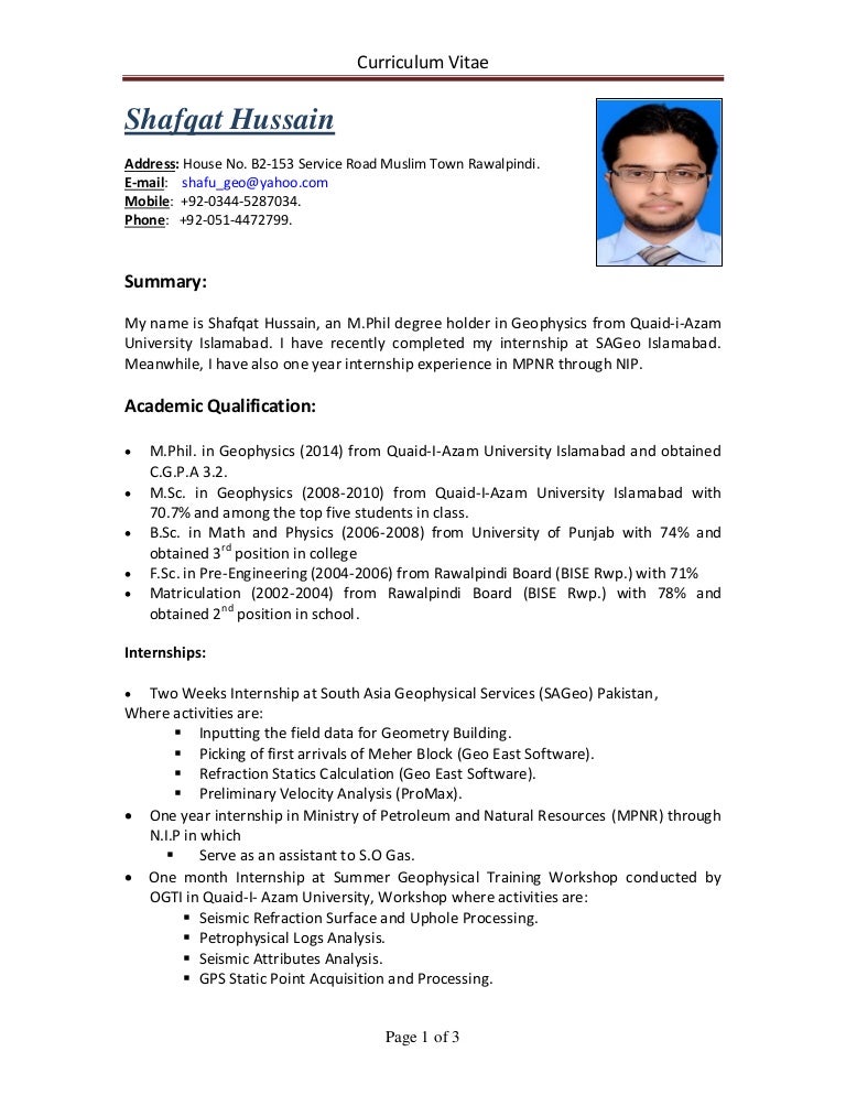 ShafqatHussain Resume