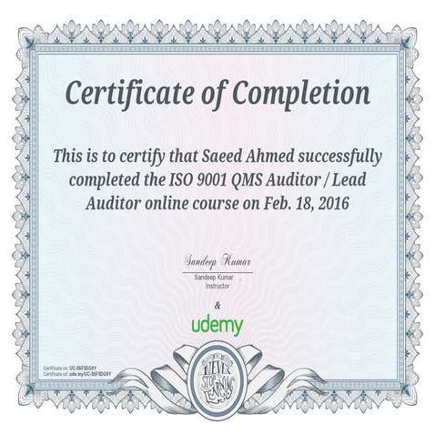 udemy certificate | PPT