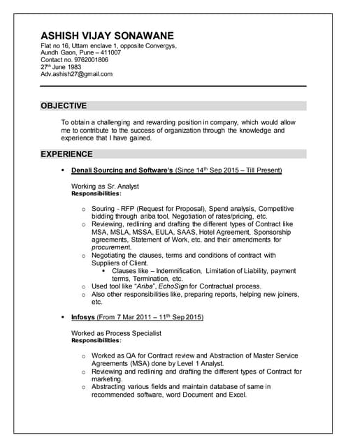 Resume -P.Ghoshal | PDF