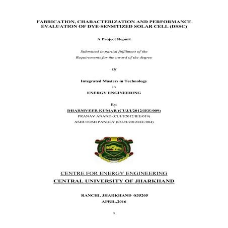 B.Tech Project | PDF | Chemistry | Science