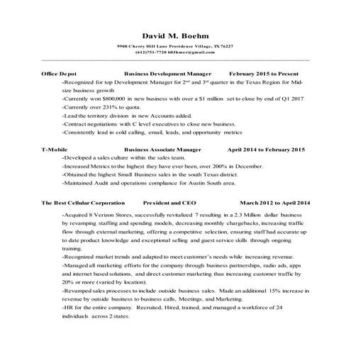 Davids Resume BDM | DOCX