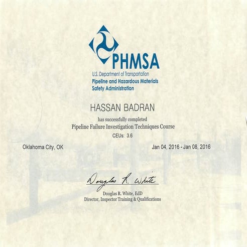 PHMSA OFFICIAL Certificate and Grade PL-3256 | PDF