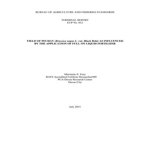 FULL ON_terminal report_PROVISIONAL | PDF