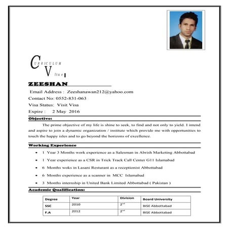 ZEESHAN cv | PDF
