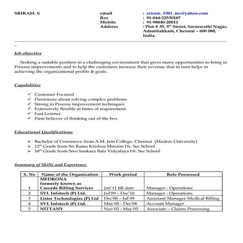 Rakesh CV | PDF