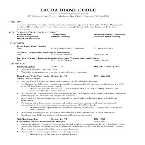 Laura Coble's Resume | DOC