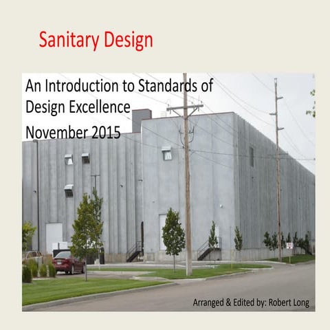 Sanitary Design An Introduction to Standards of Design Excellence ...