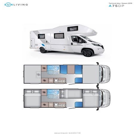 Adria Sun Living A75DP | Technical Specification | TMC Leisure | PDF