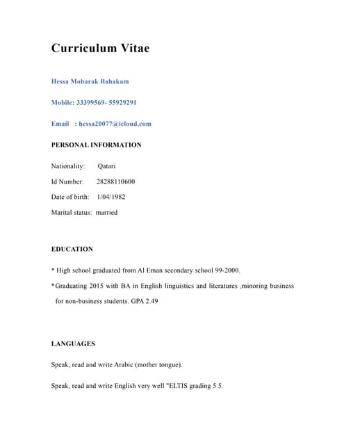 Curriculum Vitae | DOC