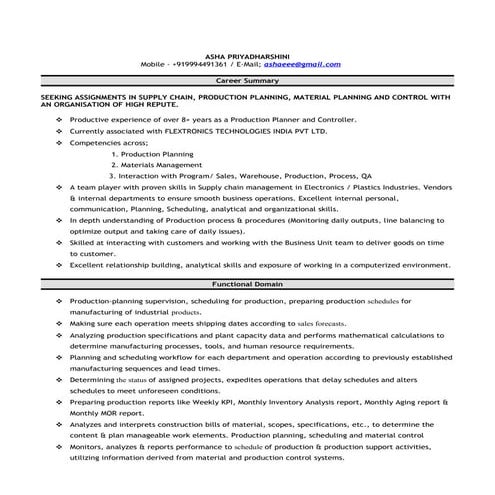 Resume for PPC | DOC