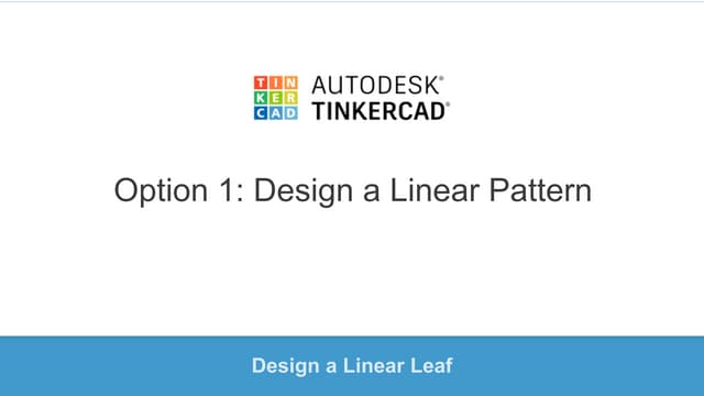 Tinkercad Linear Pattern Design Pattern Tutorial Ppt