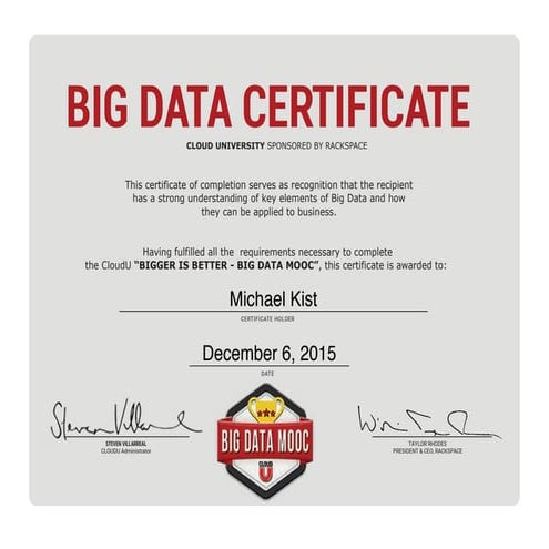 Big Data Certificate | PPT