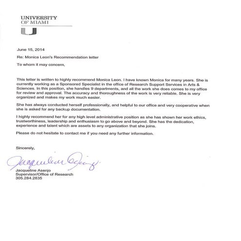Letter of recommendation-Office of Research | PDF