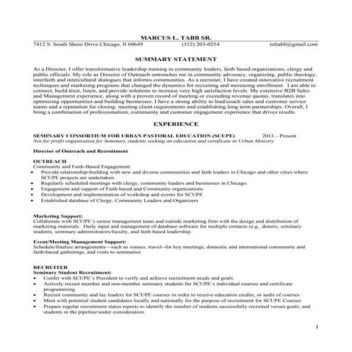 Resume Marcus Tabb | DOC