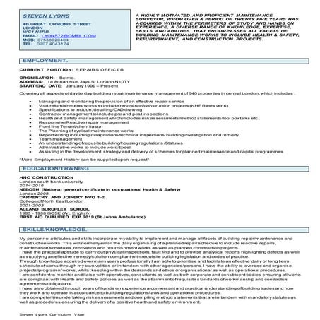 Current ian cv | DOC
