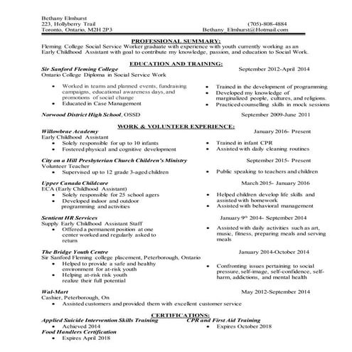 Bethany Elmhurst Resume March 2016 (1) | DOCX